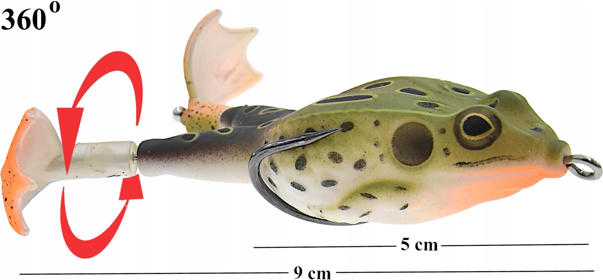 Miracle Fish Żaba 3D Antyzaczepowa Starorzeczna Przynęta Sum ...