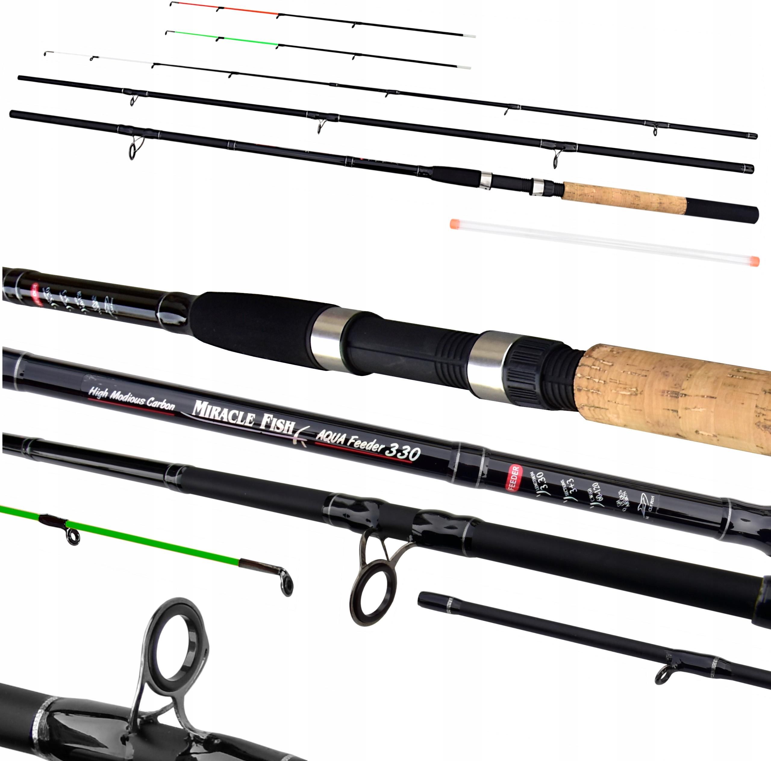 Miracle Fisch Wędka Feeder Węglowy Aqua 3,3m 60-120 G 3+3 XF01133M ...