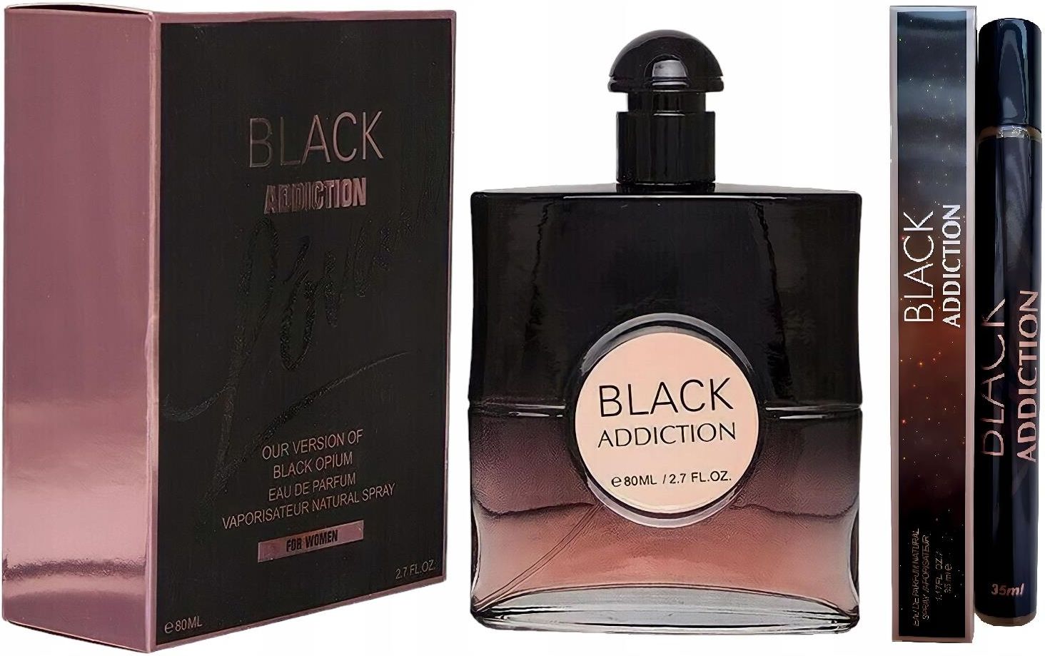 Zestaw Black Addiction Perfumy damskie 80ml + 35ml - Ceneo.pl