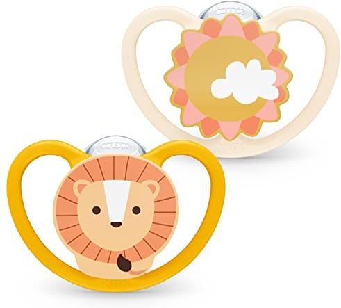 NUK Space silikonowy 6-18M pomarańczowy lew 2 szt. - Ceny i opinie - Ceneo.pl