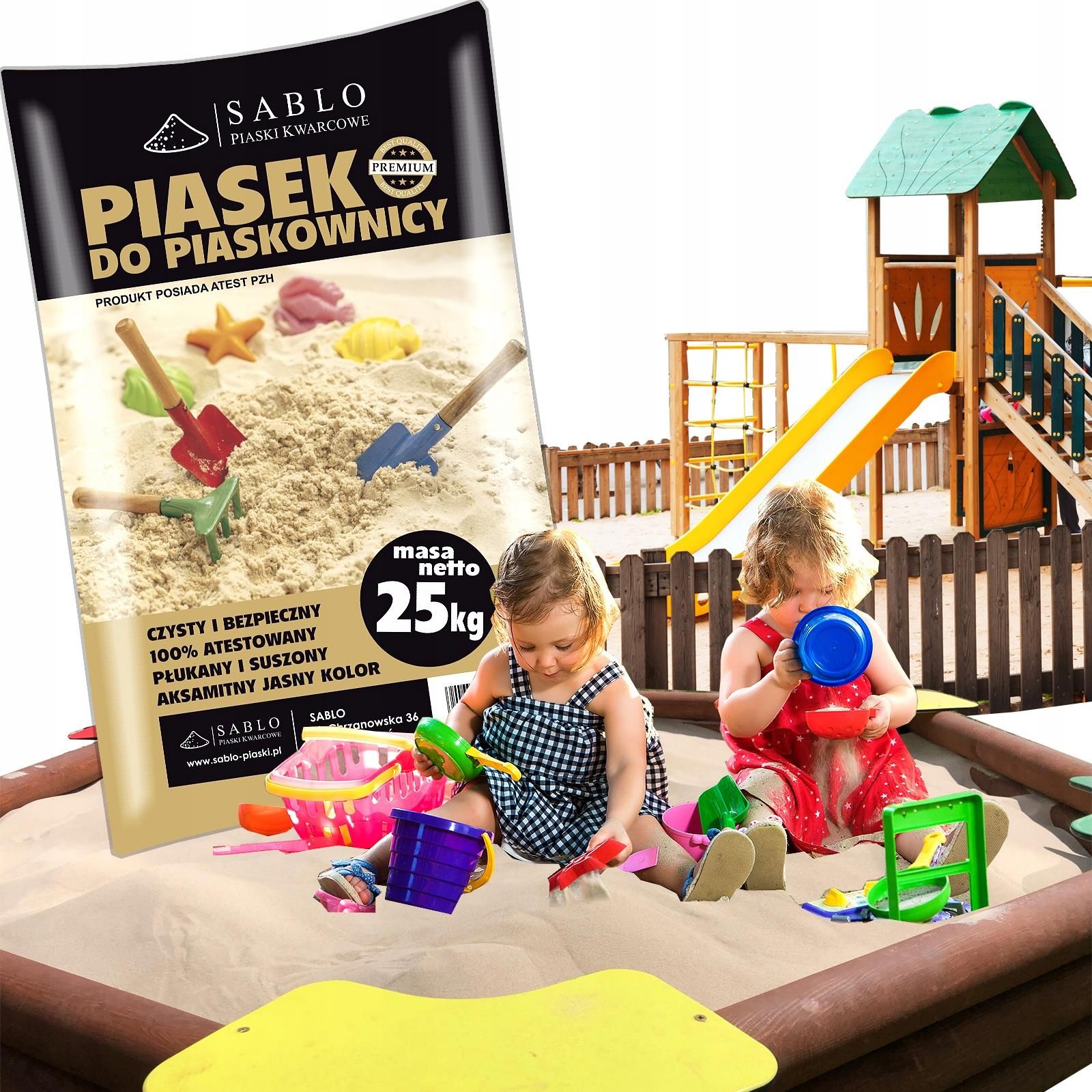 Sablo Piasek Piaskownicy Dzieci Delikatny Atest Pzh 25Kg - Ceny i ...