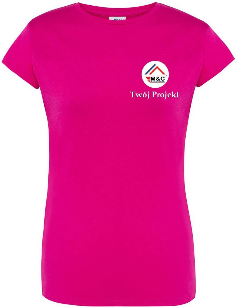 T-shirt damski fuksja z twoim nadrukiem lub napisem - Ceny i opinie - Ceneo.pl