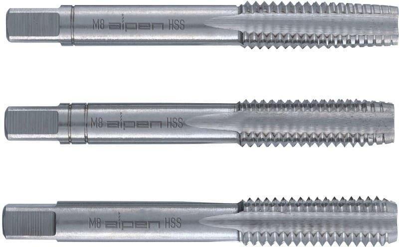 Akcesoria do narzędzi ręcznych Alpen Gwintowniki Ręczne Metryczne 3Częściowe Hss Din 352 ...