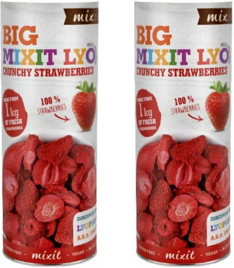 Mixit 2 X Duża Chrupiąca Truskawka Liofilizowane Truskawki 100g - Ceny i opinie - Ceneo.pl