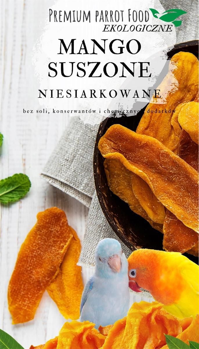 Premium Parrot Food Premium Parrot Food- Ekologiczne Mango Płatki Dla ...
