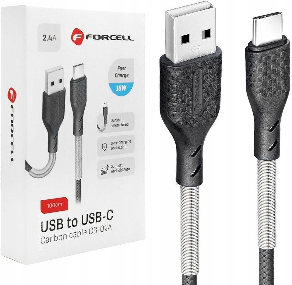 Forcell Kabel Usb Usb C 1M 18W 2 4A Android Auto Oplot - Kable - Opinie ...