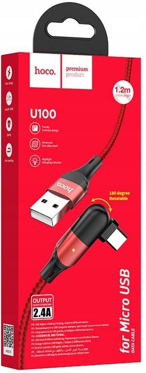 Hoco Usb Kabel U100 2 4A Micro Usb 1 2M Czerwony - Kable - Opinie i ceny na Ceneo.pl