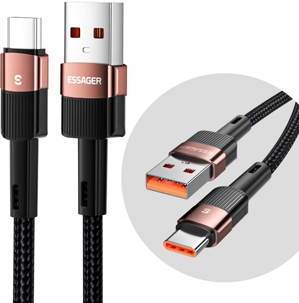 Essager Kabel Usb 6A Typ C Qc 66W Do Huawei Xiaomi Samsung - Kable ...