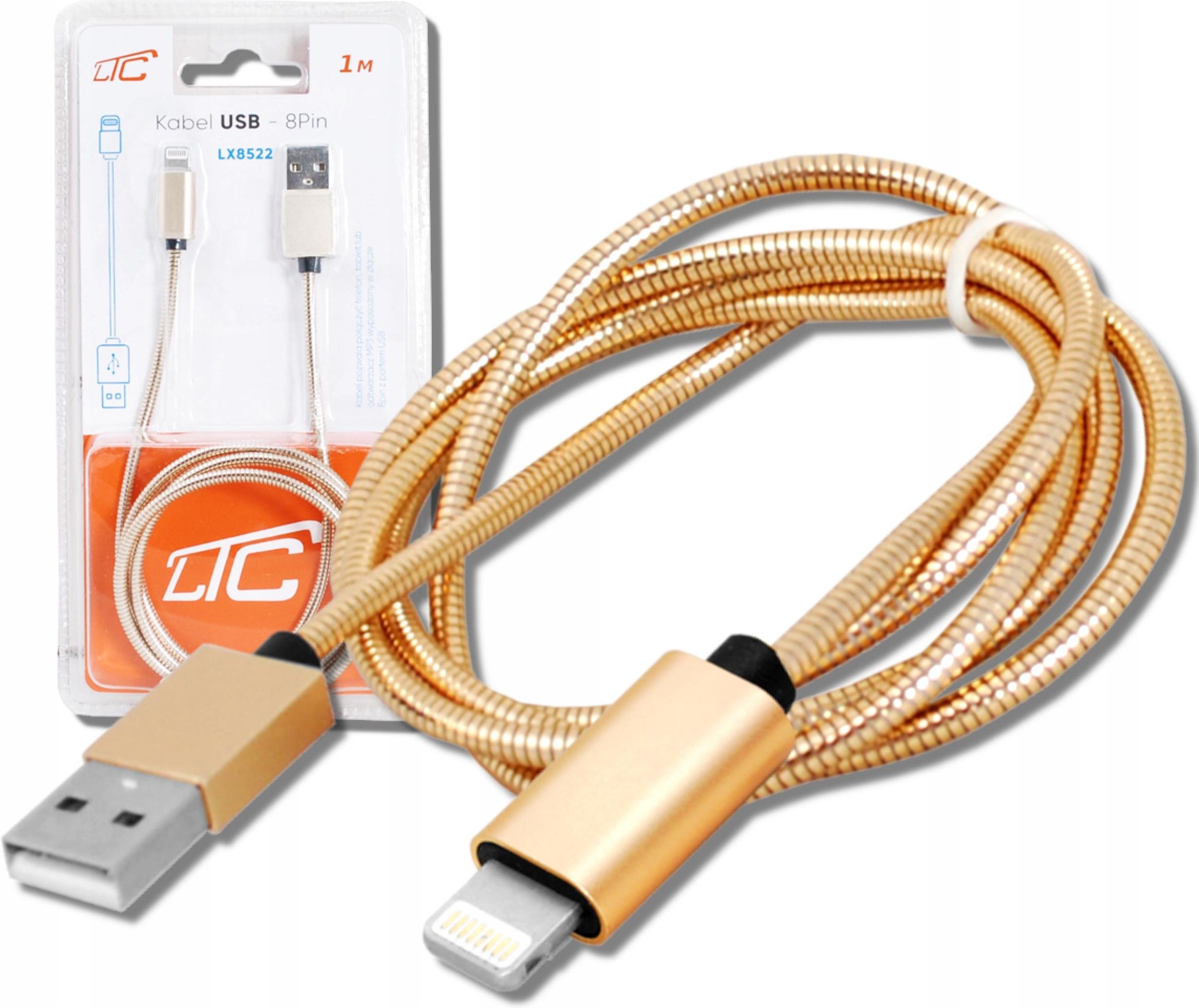 Ltc Kabel Usb Apple Lightning Iphone 1M Złoty Metalowy - Kable - Opinie ...