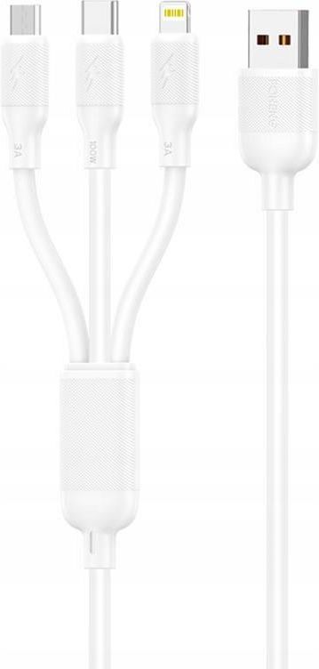 Foneng Kabel 3W1 Usb Do Usb C Lightning Micro Usb Fon - Kable - Opinie i ceny na Ceneo.pl