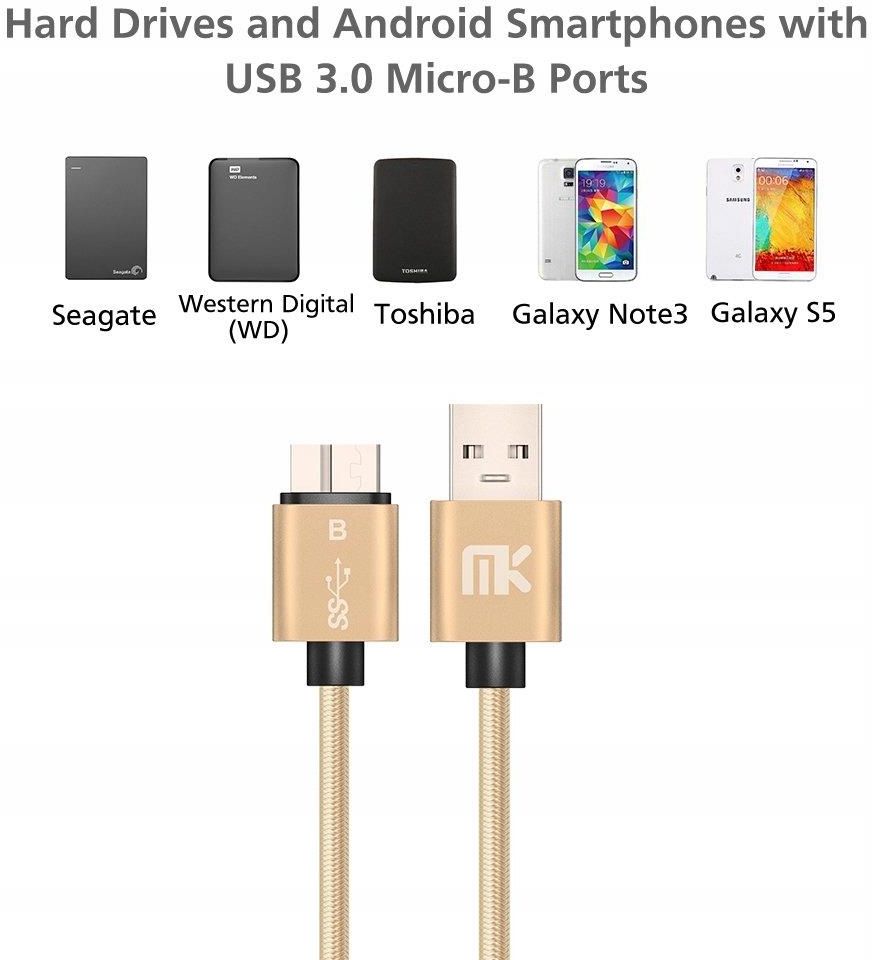 Mk Kabel Usb 3 0 A Do Micro B Zestaw 2 Sztuki 25Cm/1M - Kable, Zestawy ...