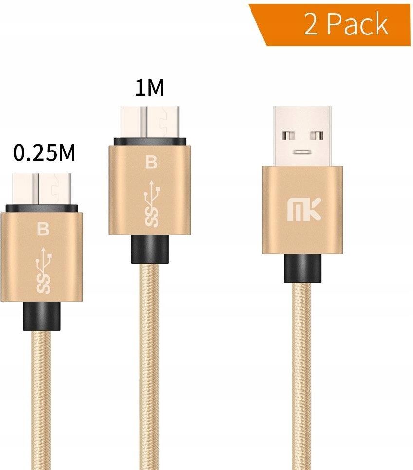 Mk Kabel Usb 3 0 A Do Micro B Zestaw 2 Sztuki 25Cm/1M - Kable, Zestawy ...
