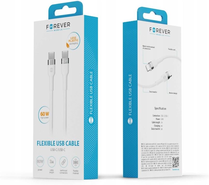 Forever Kabel Flexible Usb C Usb C 2 0 M 60W - Kable - Opinie i ceny na ...