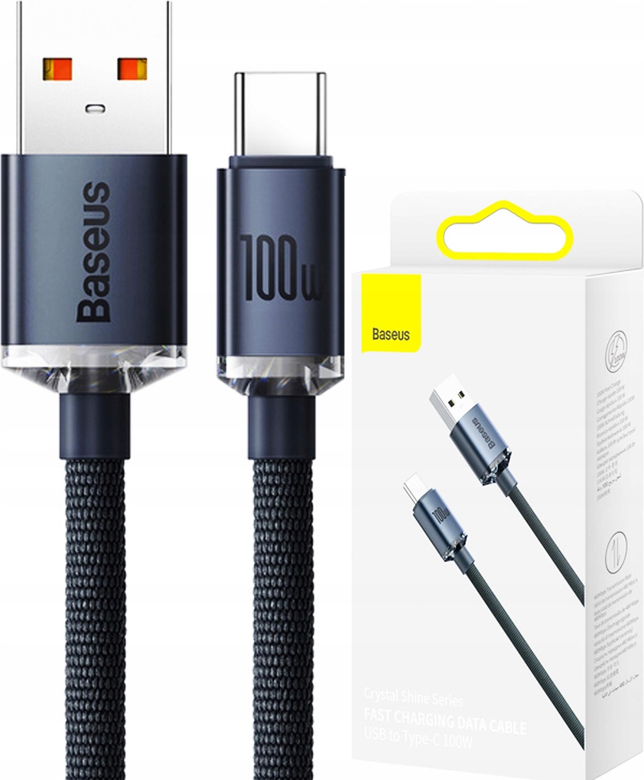 Baseus Kabel Usb Type C 100W 66W 6A 1 2M Granatowy - Kable - Opinie i ...
