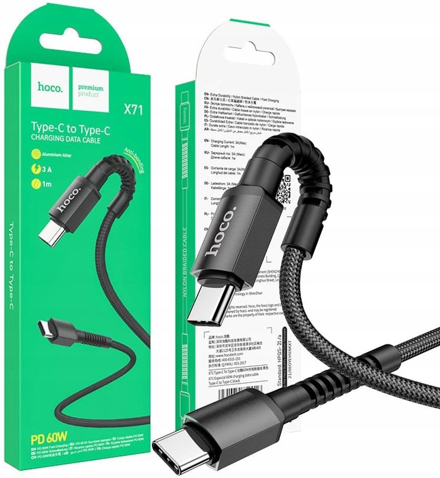 Hoco Kabel X71 Especial Pd 60W 3A Usb C Type C - Kable - Opinie i ceny na Ceneo.pl