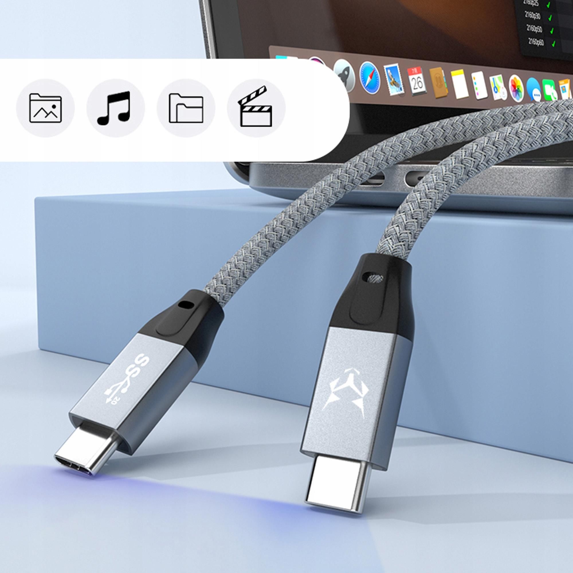 Lynxer Kabel Usb Typ C Usb Typ C 100W 2X2 1M Superspeed - Kable ...