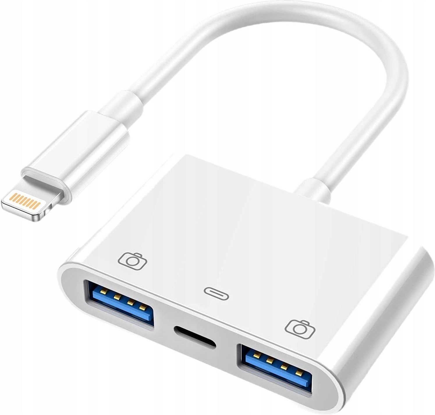 Kbr Games Adapter Kabel Otg Lightning Na 2X Usb Ładowanie - Adaptery ...