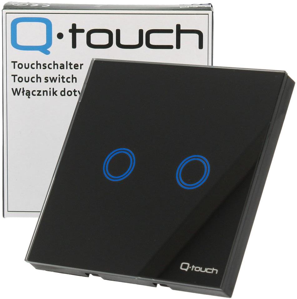Qtouch Włącznik Wyłącznik Dotykowy Podwójny Świecznikowy - Opinie i ceny na Ceneo.pl