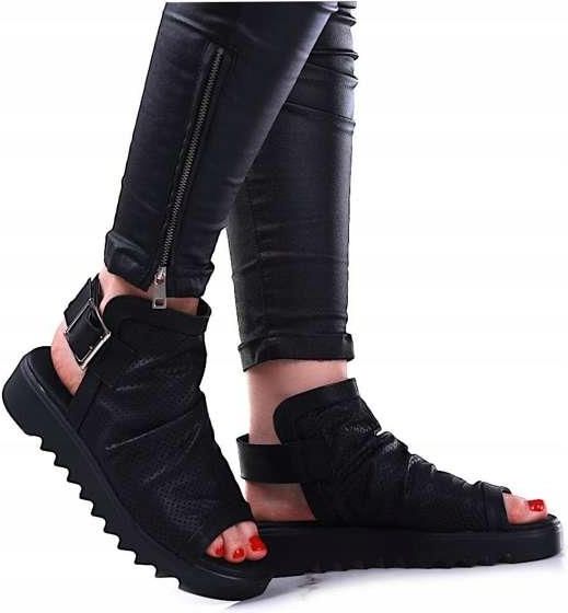 Ażurowe Damskie Sandały Płaski Obcas 13328 37 - Ceny i opinie - Ceneo.pl