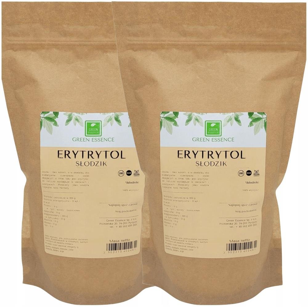 Green Essence Erytrytol 2kg Słodzik 0 Kalorii Bez Cukru 2X1kg - Ceny i ...