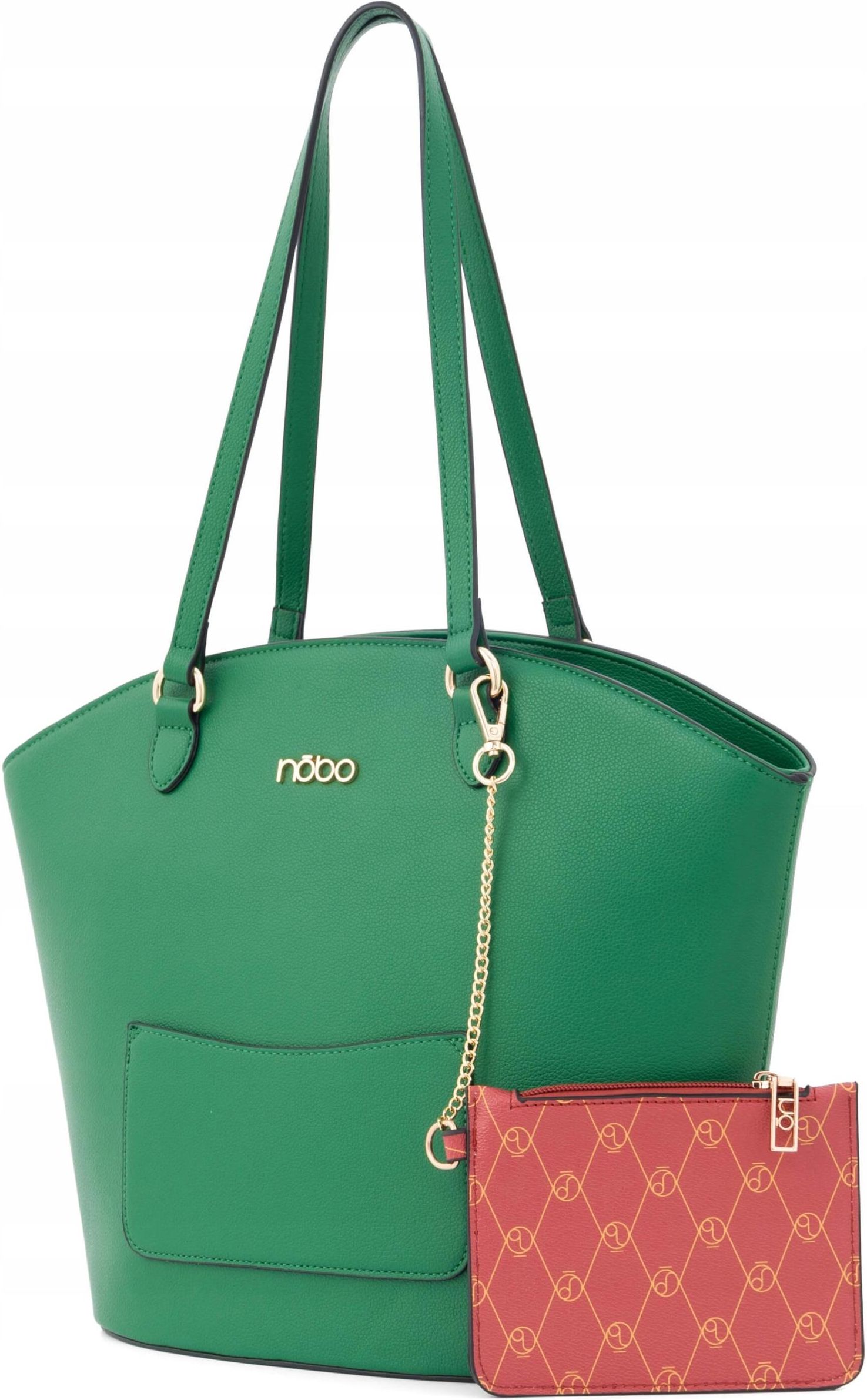 Nobo zielona shopperka z logowaną saszetką - Ceny i opinie - Ceneo.pl