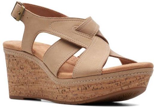 Sandały Clarks Elleri Rae kolor nougat nubuck 26171443 - Ceny i opinie ...