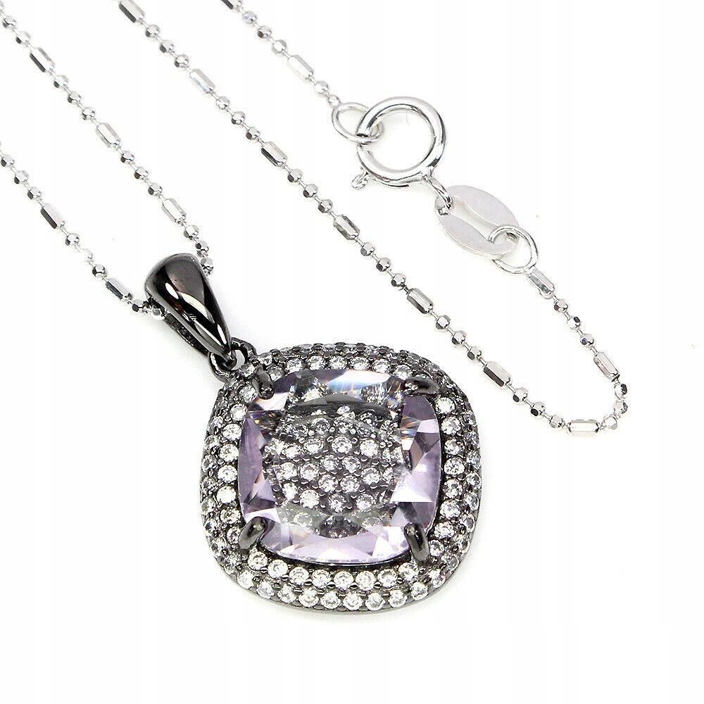 Songea Srebrny 925 naszyjnik naturalne ametysty cyrkonie - Ceny i opinie - Ceneo.pl