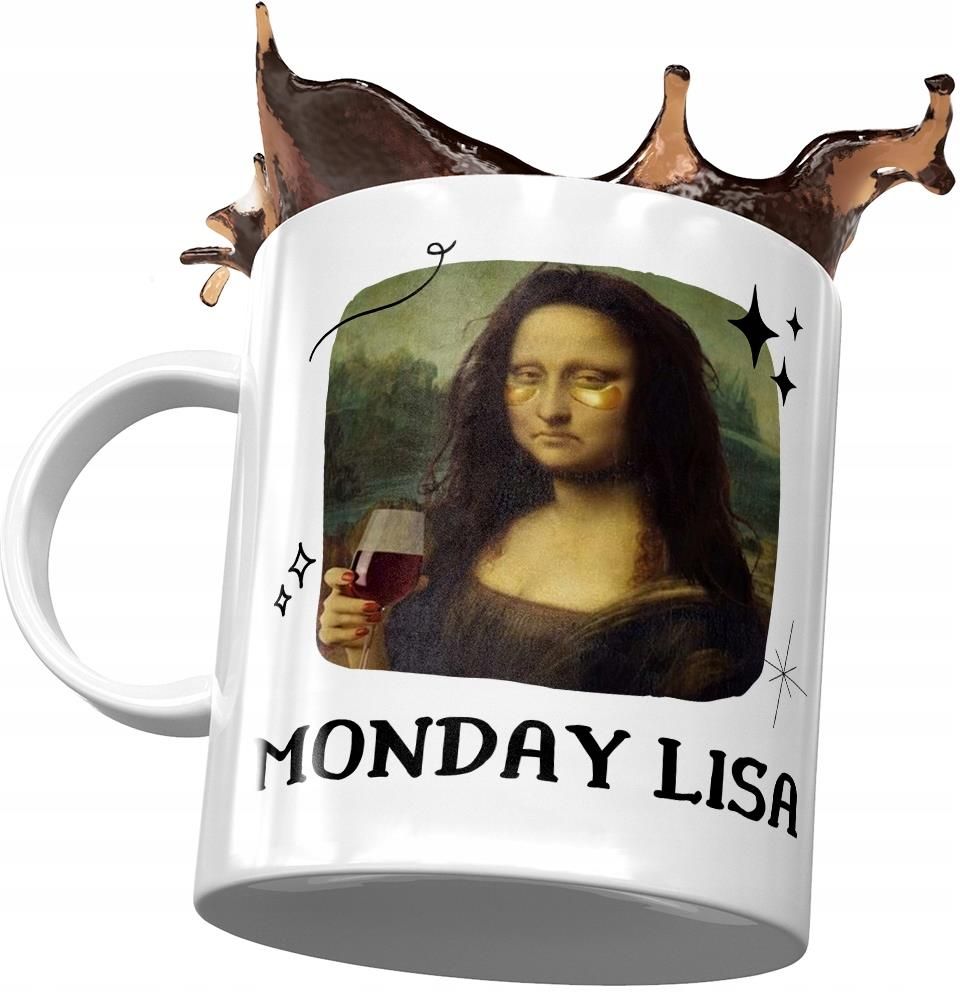 Polidraw Kubek Śmieszny Zabawny Monday Lisa (1574824194) - Opinie i ...