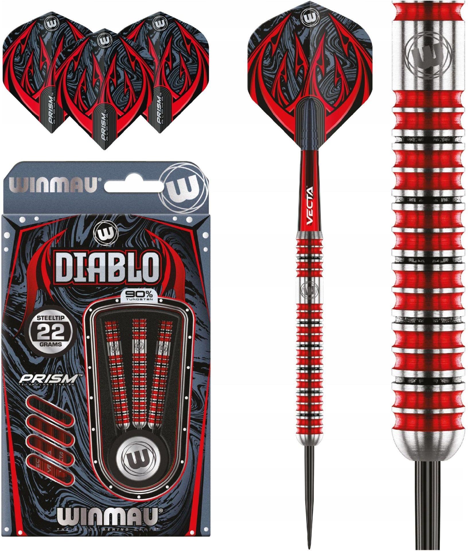 Lotki Rzutki Dart Winmau Diablo 22G 90% Wolfram - Ceny i opinie - Ceneo.pl