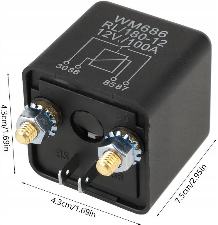 Apec Braking Przekaźnik 12V Dc 100A/75A Samochodowy 4 Pin Gs05287 ...