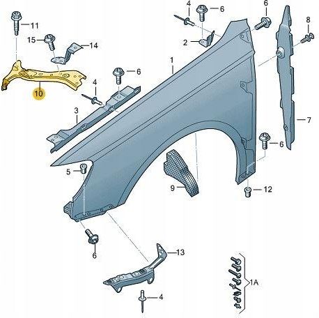 Audi Oe Uchwyt Mocowanie Błotnika Przód Lewy A3 8V 8V0821135Aa - Opinie ...