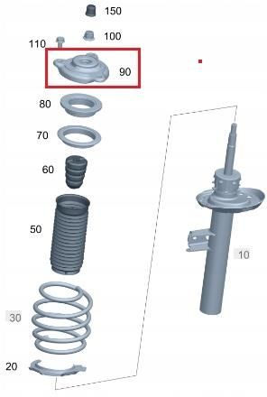 Łożysko amortyzatora Mercedes Eqb W247 Glb Poduszka Amortyzatora Górna ...