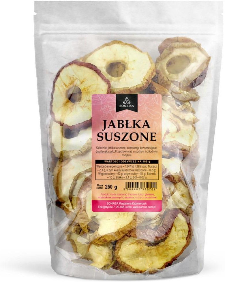 Sonrisa Jabłka Suszone 250g - Ceny i opinie - Ceneo.pl