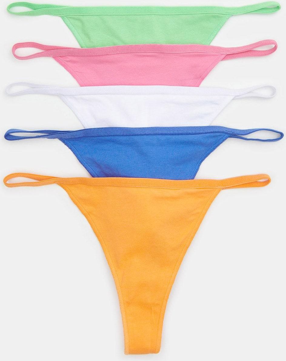 Sinsay - Majtki bawełniane stringi 5 pack - Wielobarwny - Ceny i opinie ...