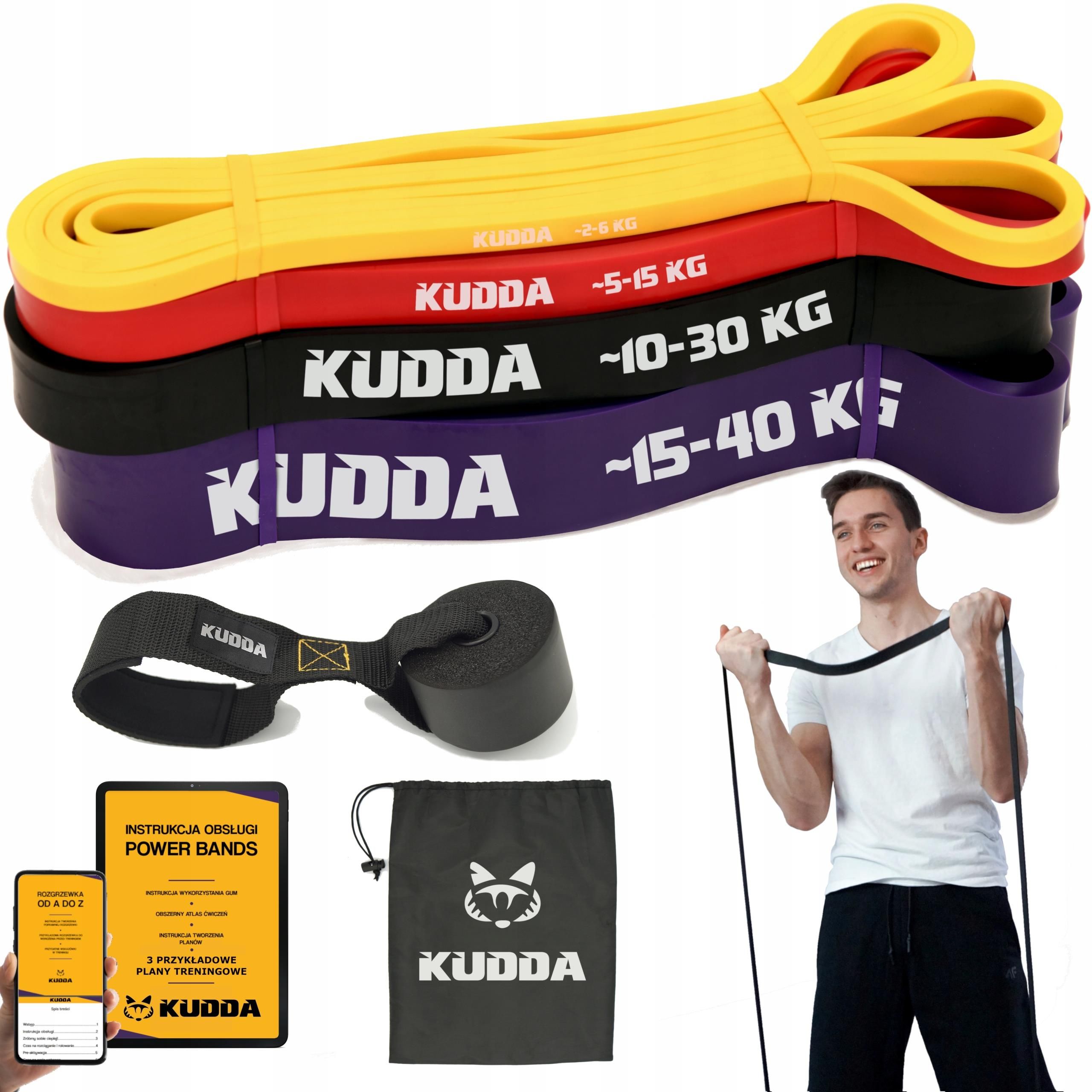 Kudda Zestaw 4 Gum Do Ćwiczeń Power Band Gumy Oporowe - Ceny i opinie ...