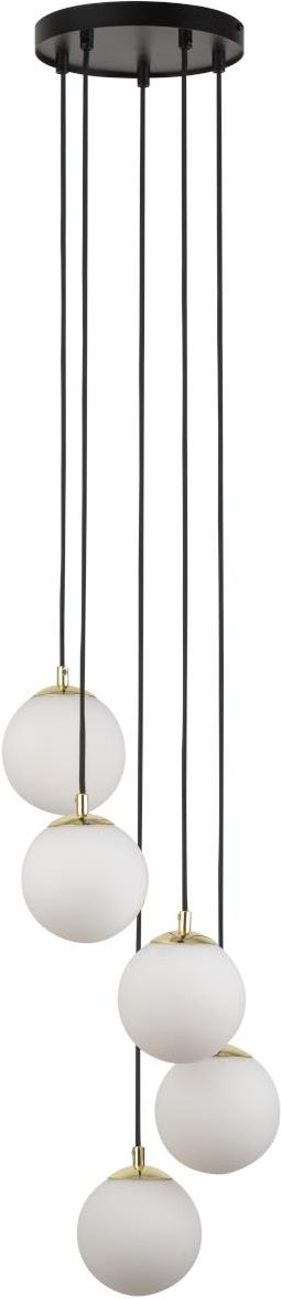 Sigma Kaskadowa Lampa Wisząca Piano Kule Balls Białe Czarne Mosiądz ...