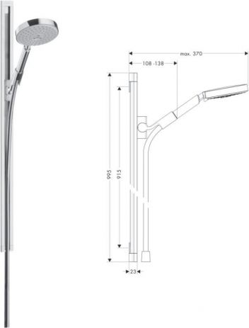 Zestaw prysznicowy Hansgrohe Raindance Unica S 27893000 - Opinie i ceny ...