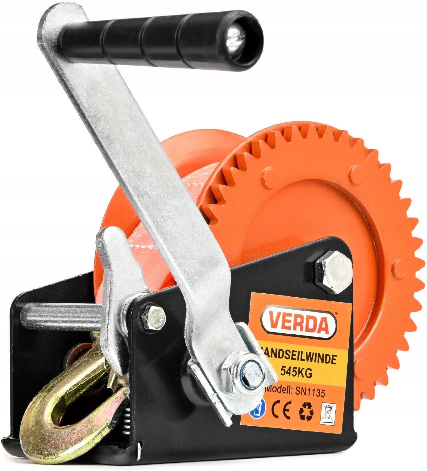 Narzędzia do warsztatu Verda Wyciągarka Wciągarka Korbowa Pasowa Ręczna ...