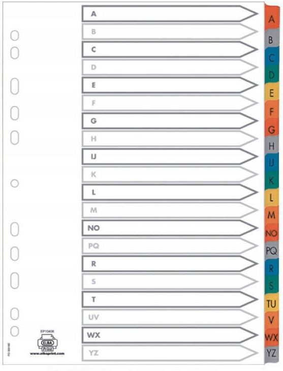 Przekładki Alfabetyczne A4 Kartonowy Separator - Ceny i opinie - Ceneo.pl