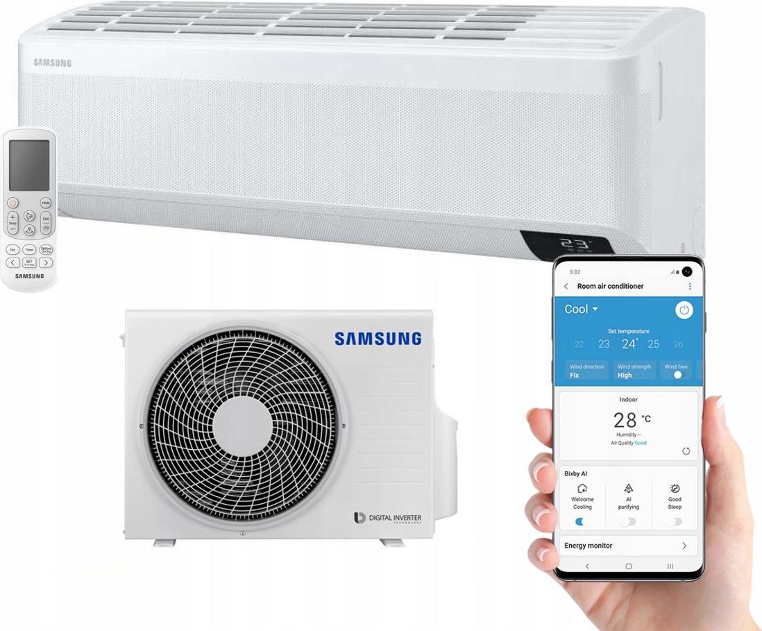 Klimatyzator Samsung Wind-Free Comfort Ai 7kW AR24TXFCAWKNEU+AR24TXFCAWKXEU - ceny, opinie ...
