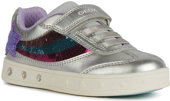 Geox Sneakersy Skylin w kolorze srebrnym ze wzorem - Ceny i opinie - Ceneo.pl