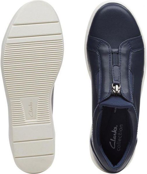 Buty Clarks Layton Rae kolor navy leather 26168518 - Ceny i opinie ...