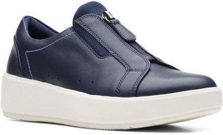 Buty Clarks Layton Rae kolor navy leather 26168518 - Ceny i opinie ...