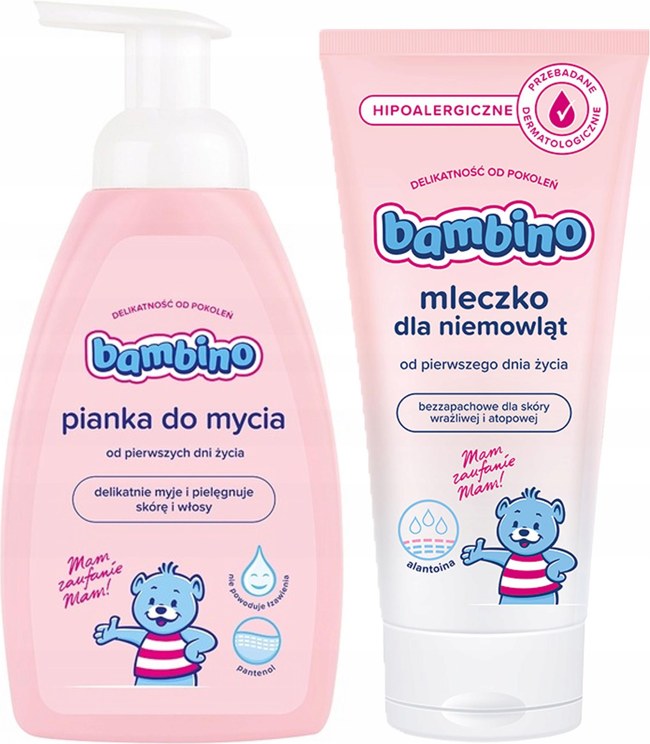Bambino Pianka Do Mycia 2W1 500Ml I Mleczko 200Ml - Ceny i opinie - Ceneo.pl