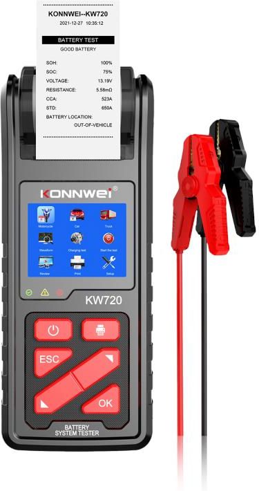 Miernik uniwersalny Konnwei Miernik Baterii Z Drukarką Kw720 - Opinie i ceny na Ceneo.pl