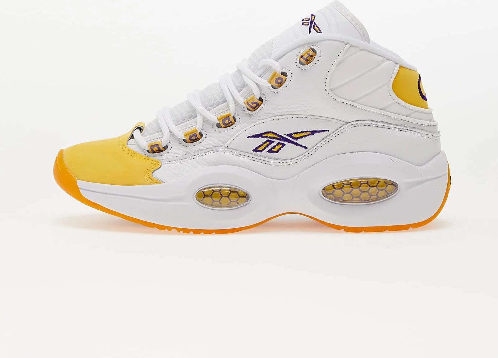 Reebok Question Mid White/ Yellow Thread/ Ultra Violet - Ceny i opinie ...