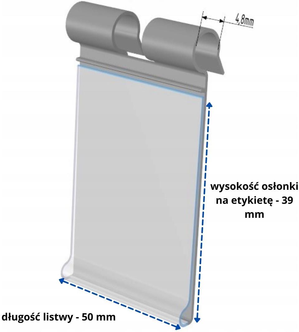 Display Pl Listwa Zawieszka Cenowa Cenówka Hak 39X50 100szt. - Ceny i ...
