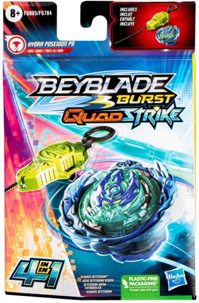 Hasbro Beyblade Burst QuadStrike QuadStrike Hydra Poseidon Shooting Top ...