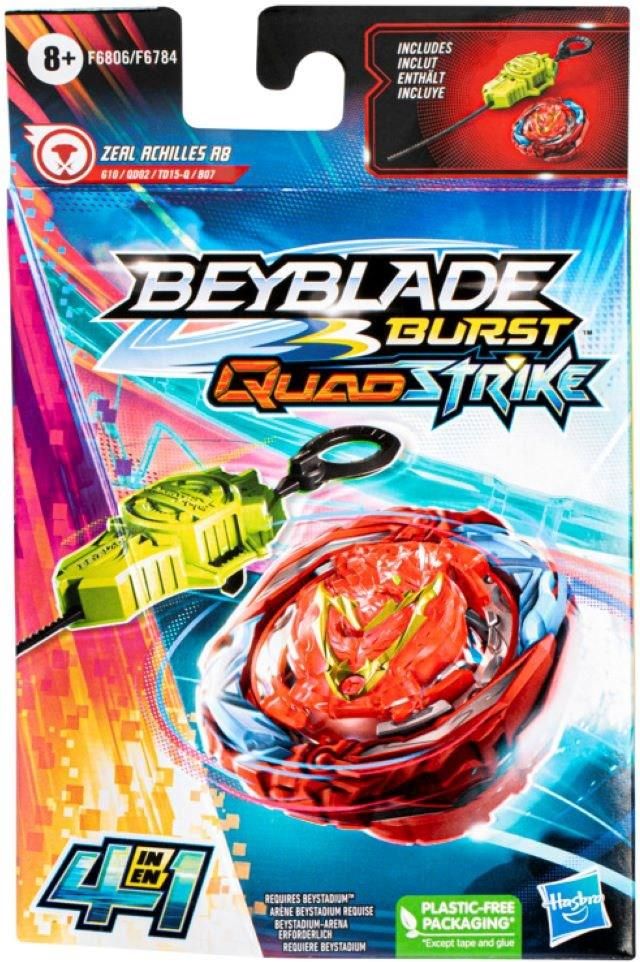 Hasbro Beyblade Burst QuadStrike QuadStrike Zeal Achilles Shooting Top ...