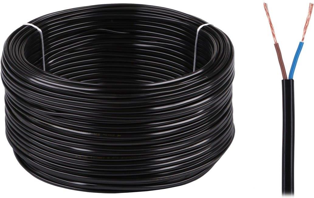 Elektrokabel Kabel Elektryczny Omyp 2X0,5 300/300V Czarny (KAB0830 ...